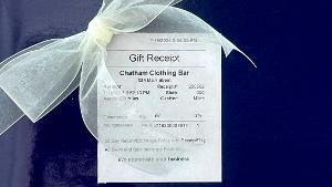 Gift Receipt – Chatham Clothing Bar